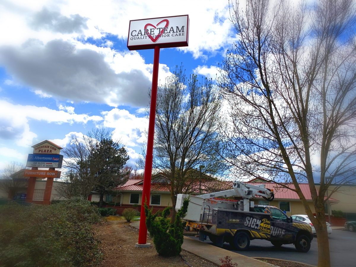 Care Team Senior Care Pole Sign – The Sign Dude