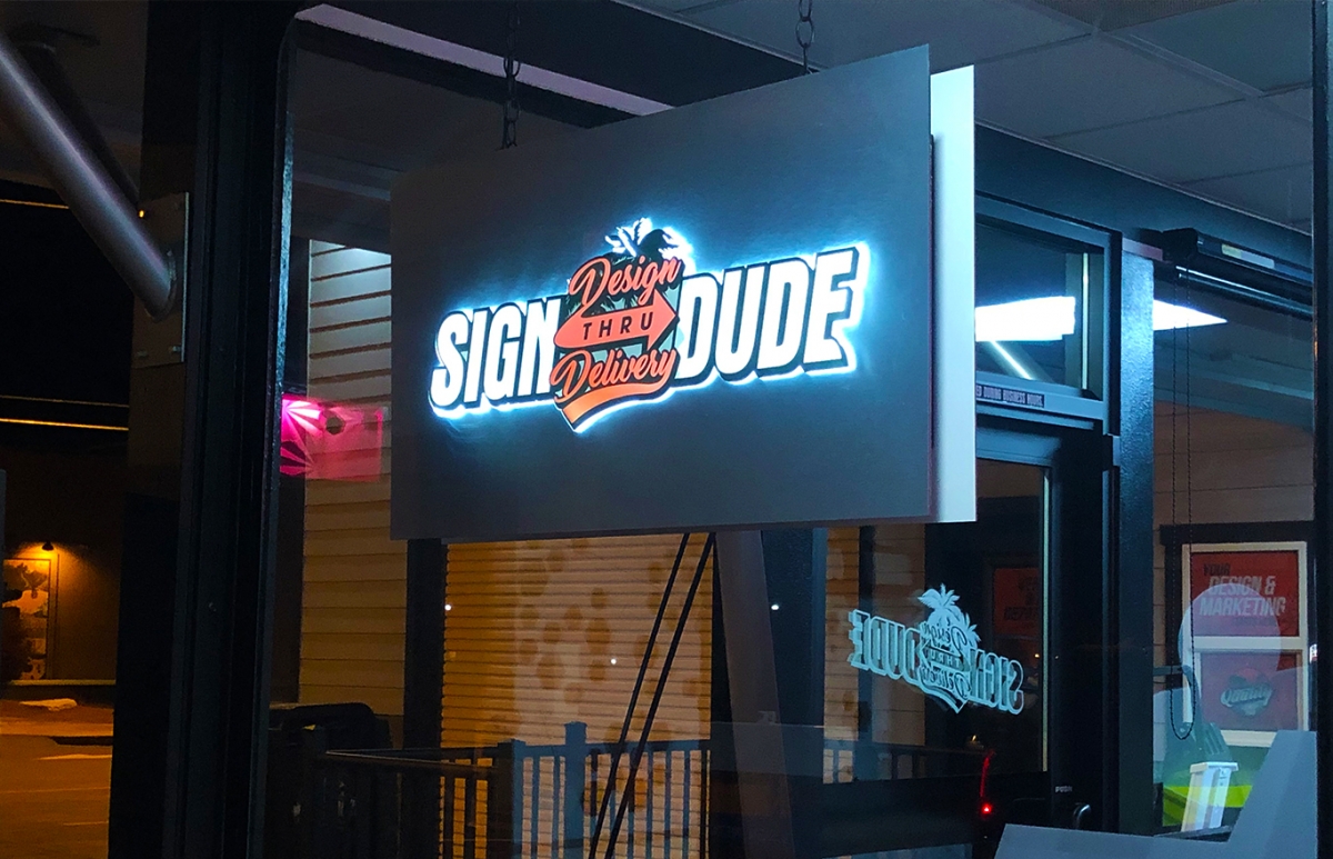Lighted Hanging Signs – The Sign Dude