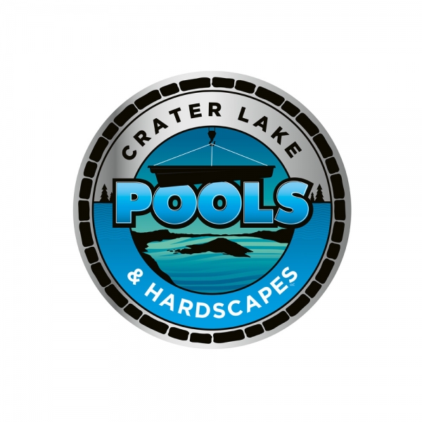 Crater Lake Pools Logo Design – The Sign Dude