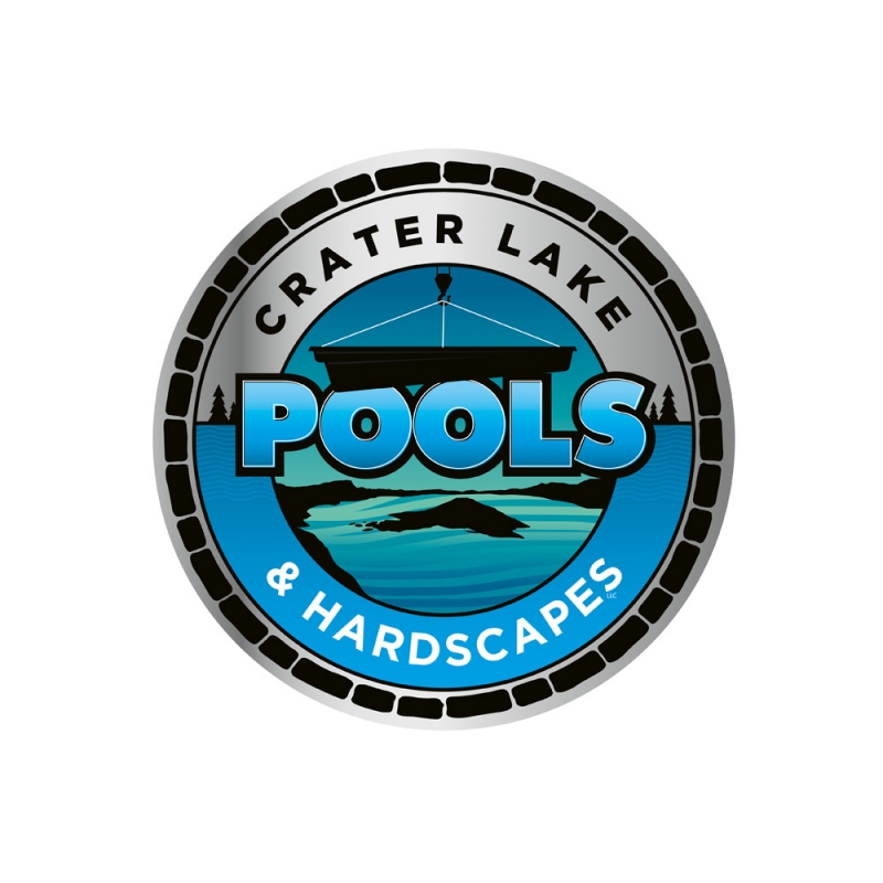 Crater Lake Pools Logo Design – The Sign Dude