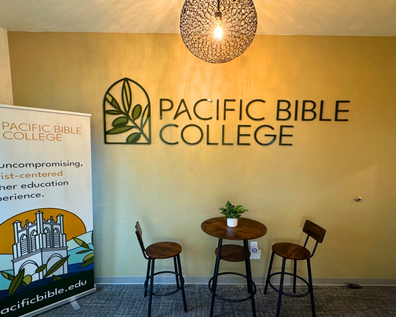 Pacific Bible College Dimensional Wall Logo – The Sign Dude